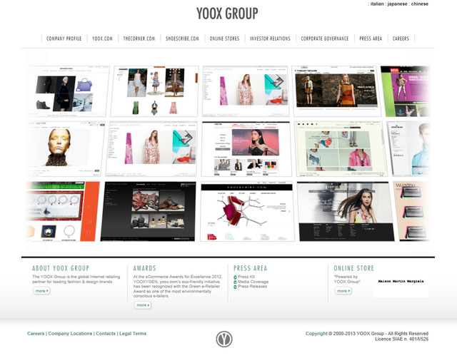 YOOX Group's first half of 2013 is strong, with North America and Italy ...