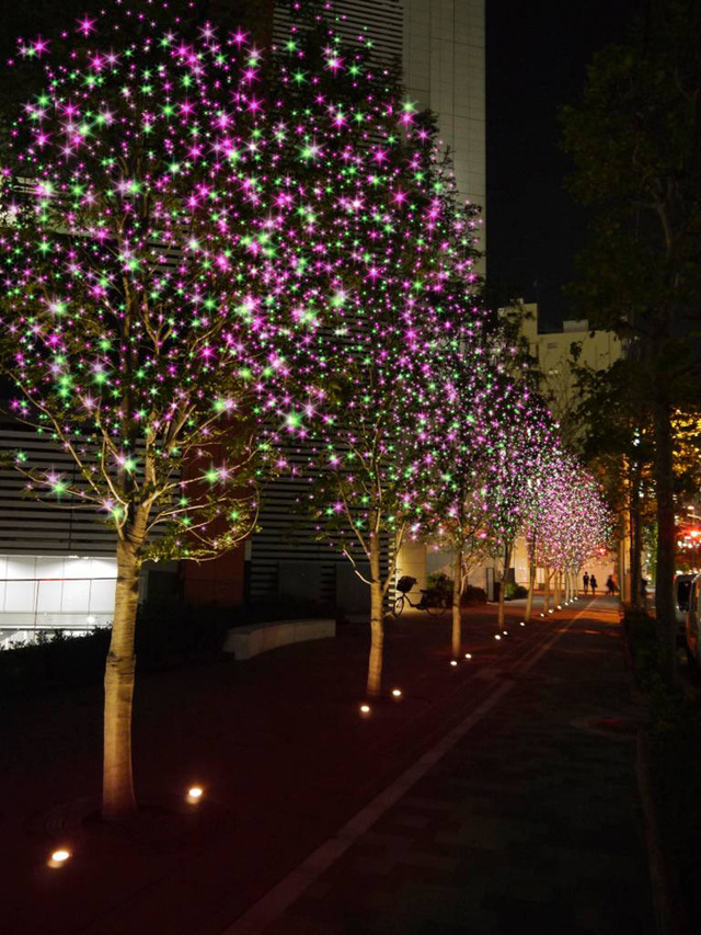 The history of the Manseibashi Bridge ruins staircase illuminated by ...
