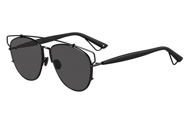 Avant-garde sunglasses in gold, silver, and black from Dior. Futuristic ...