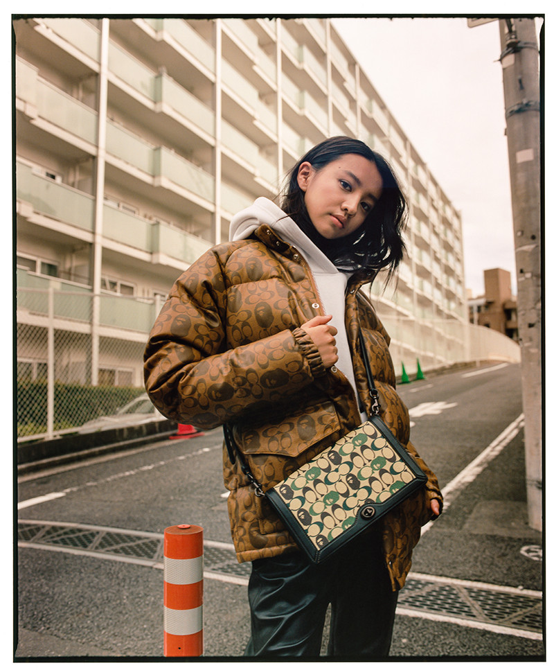 A BATHING APE® x COACH, limited collaboration collection worn by Kōki ...