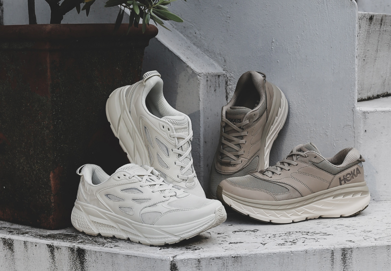 HOKA ONE ONE releases performance shoes with neutral colors and leather ...