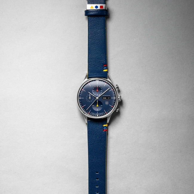 German watch brand Duffer releases a navy-colored Bauhaus-inspired ...