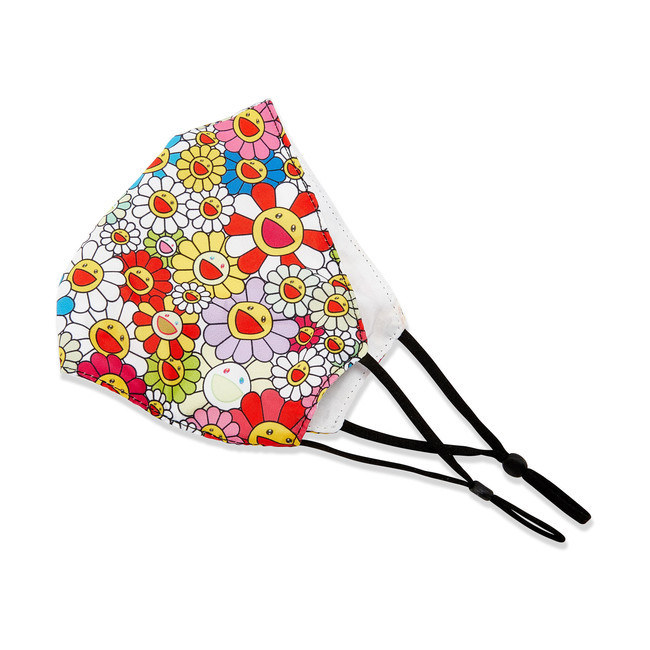 Peaceful, smiling flowers on face masks! Takashi Murakami's "flower ...