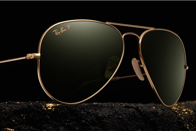 Ray-Ban has released an 18K yellow gold Aviator model. This is a ...