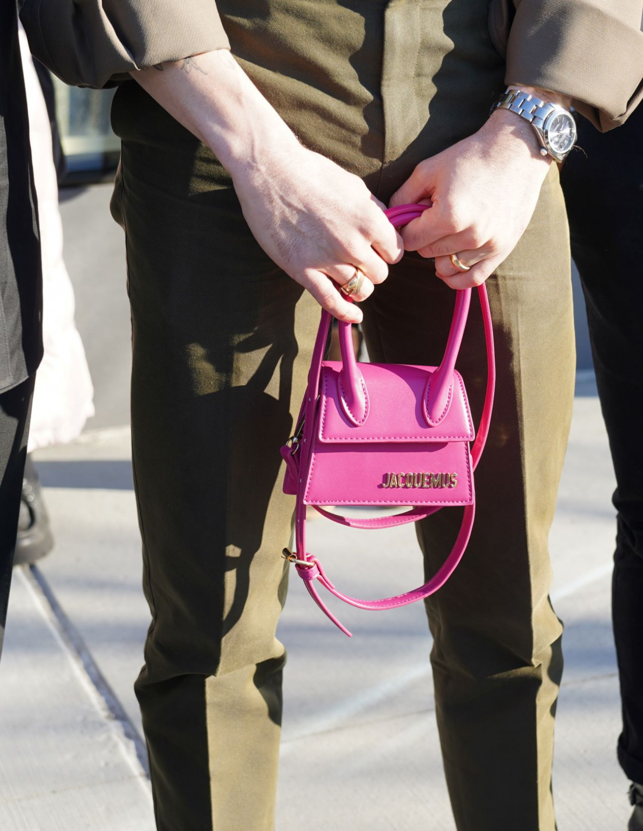 Mini handbags for men too! Snaps of the latest accessories from fashion ...
